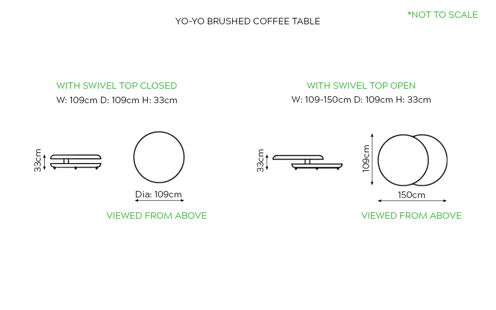 Cattelan Italia Yo-yo Brushed Coffee Table